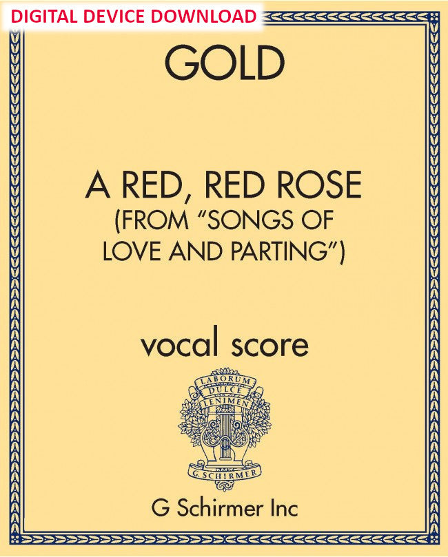 A Red, Red Rose (from “Songs of Love and Parting”) - Digital (Not Prin