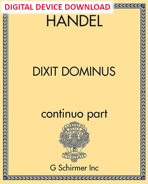 Dixit Dominus - Digital (Not Printable)