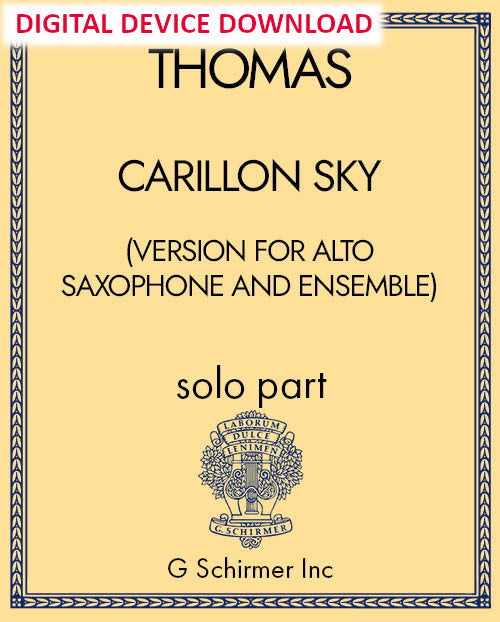 Carillon Sky (alto saxophone version) - solo part (alto sax) - Digital