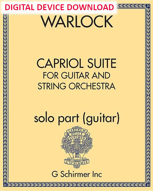 Capriol Suite for Guitar and String Orchestra (solo part) - Digital (N