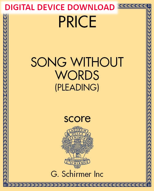 Song Without Words in G Major (Pleading) - Digital (Not Printable)