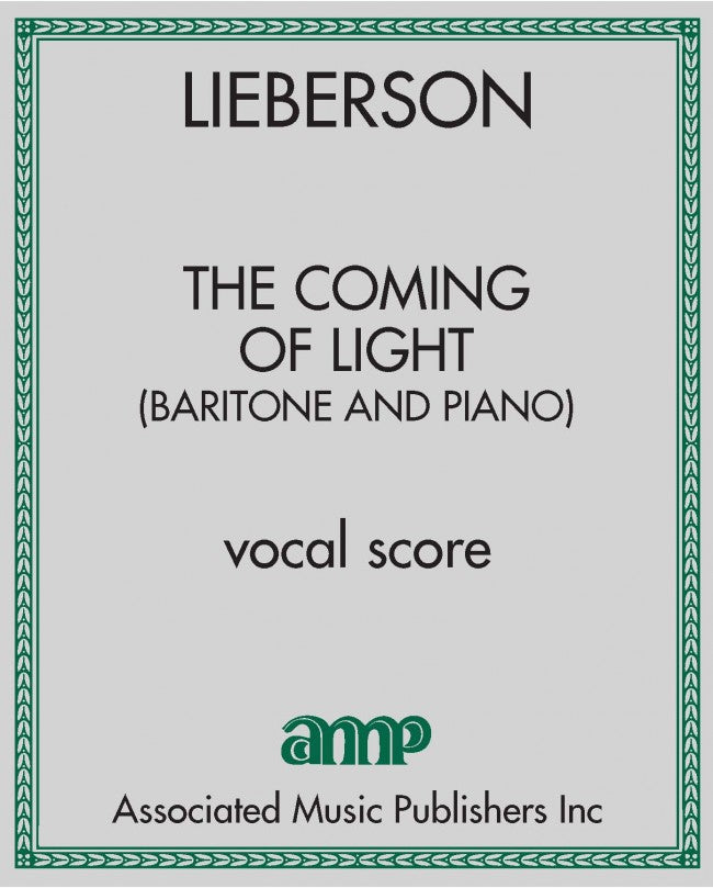 The Coming of Light (baritone and piano)